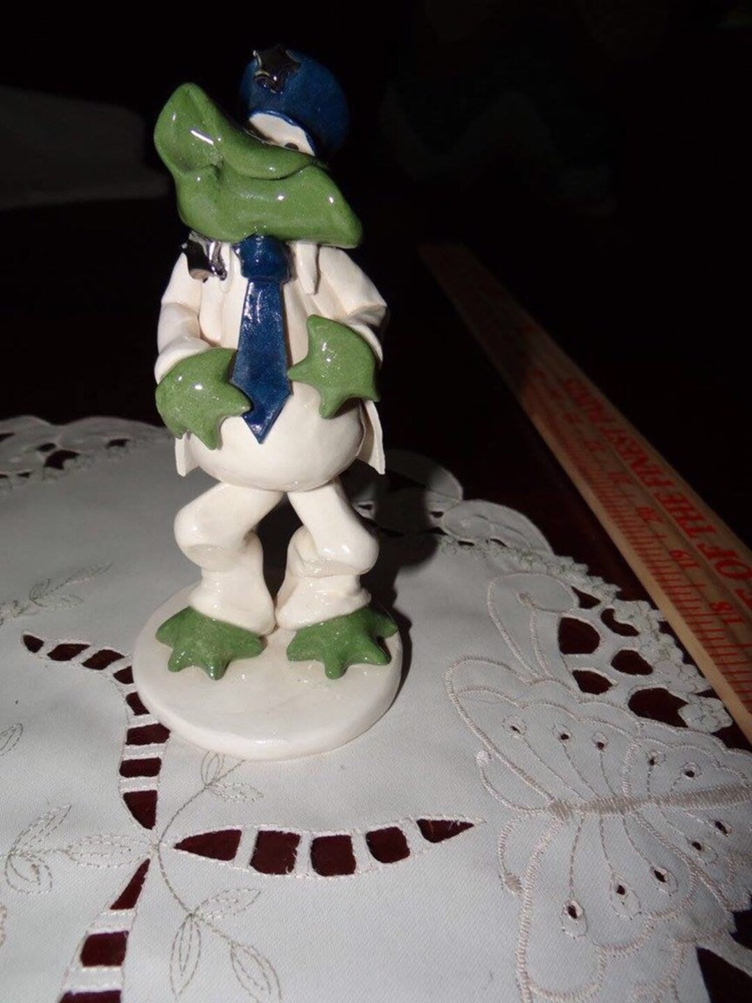 Coolest Vintage Claymation Sheriff Frog..artist's Signature on the ...