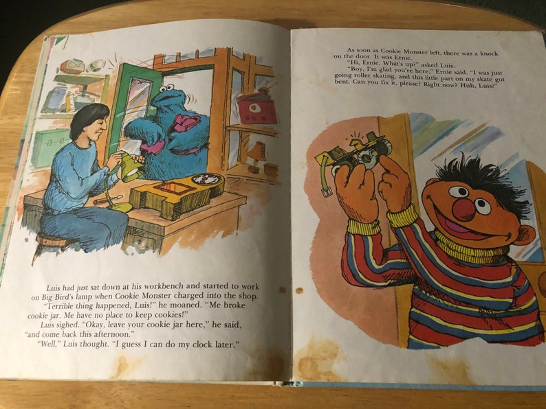 Vintage Sesame Street Book by Ellen Weiss..1980..fix It - Etsy