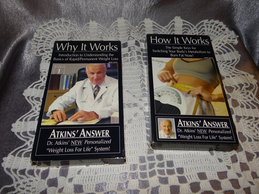 Rare Find 1999 Dr.atkins Original VHS Tapes Featuring the Atkins Diet ...