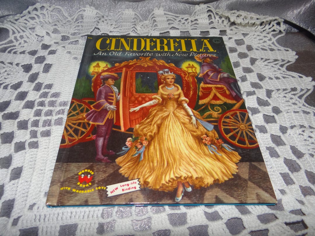 Vintage Children's Book, Cinderella by Wonder Books... 1954 in Great ...