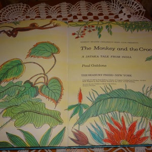Vintage Children's Book Called the Monkey and the Crocodile by Paul ...