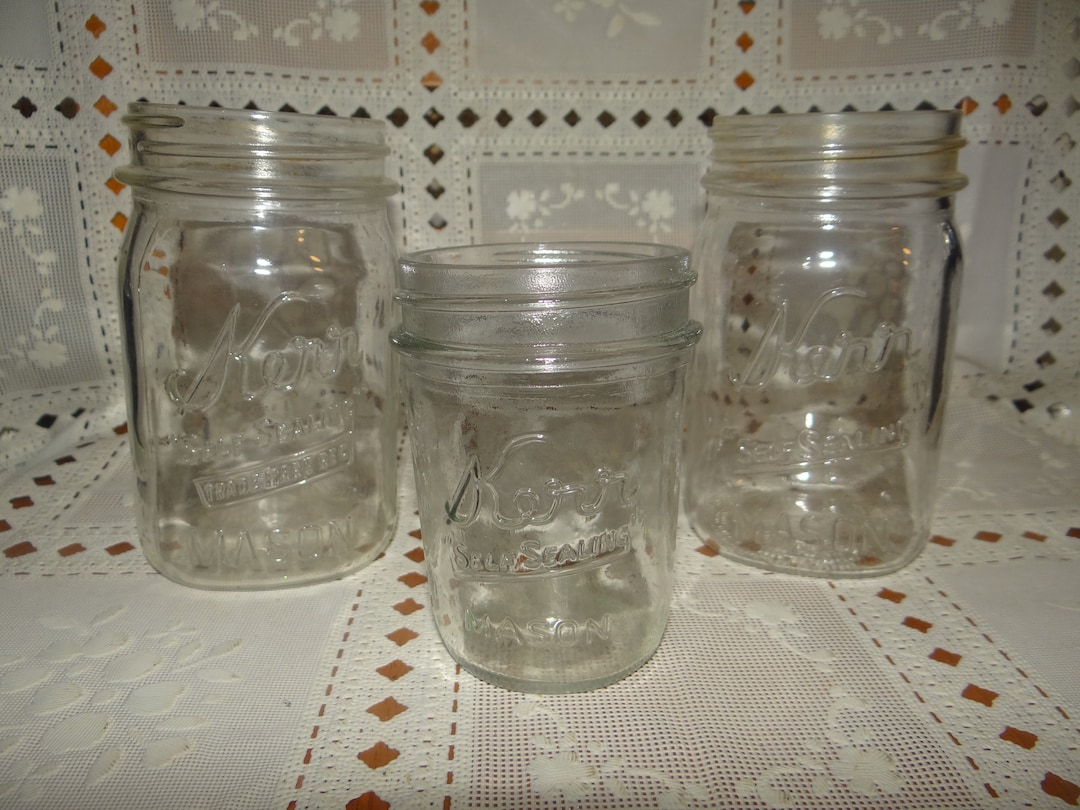 Two Vintage Pint Size Kerr Canning Jars and One Kerr Jelly - Etsy