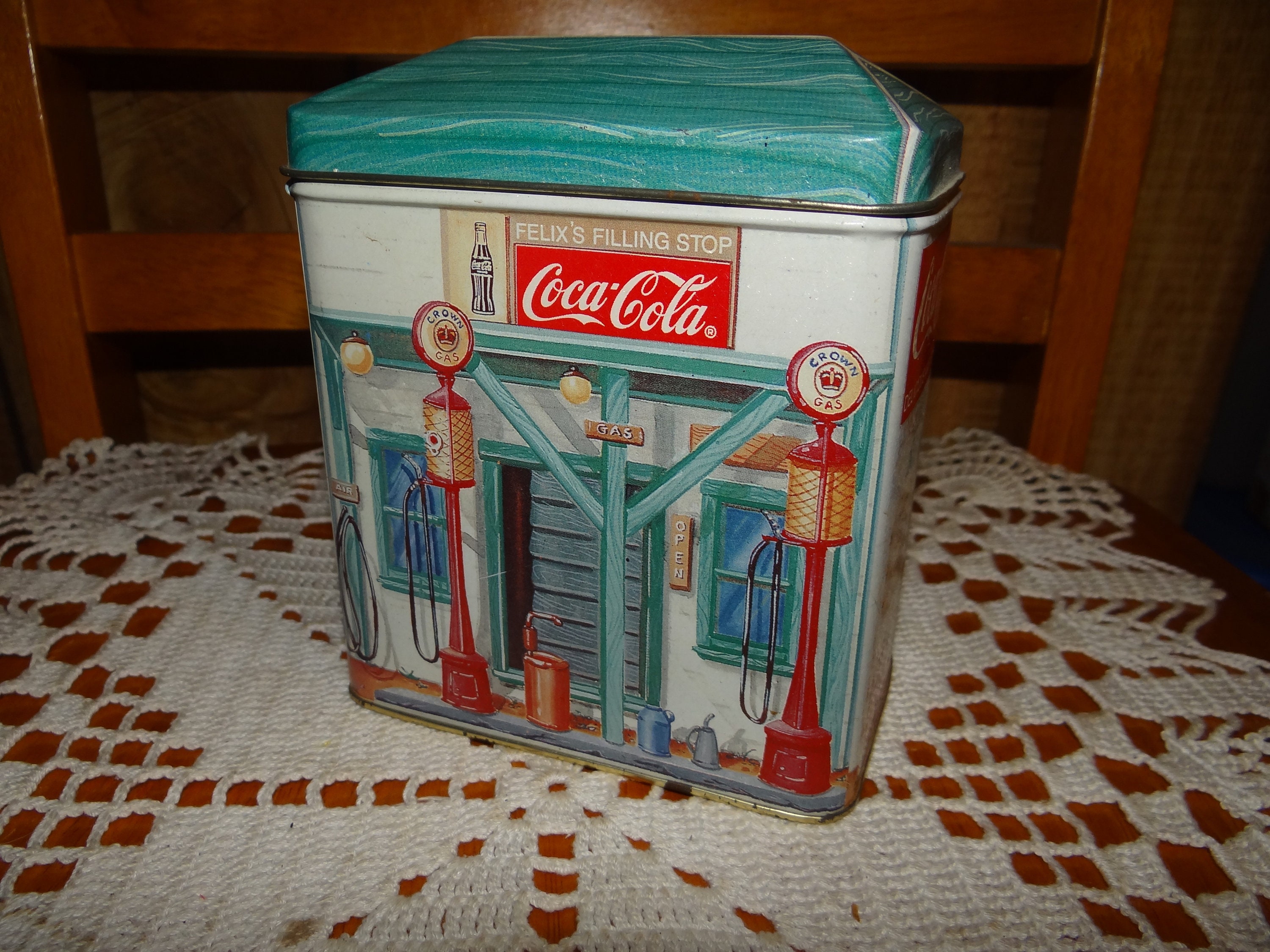 Vintage Coke/coca Cola Felix's Filling Station ... 1992 - Etsy