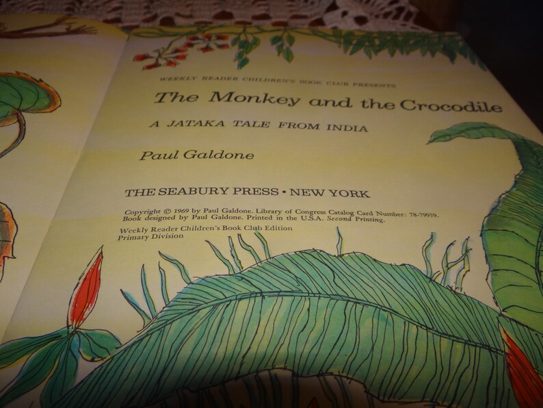 Vintage Children's Book Called the Monkey and the | Etsy