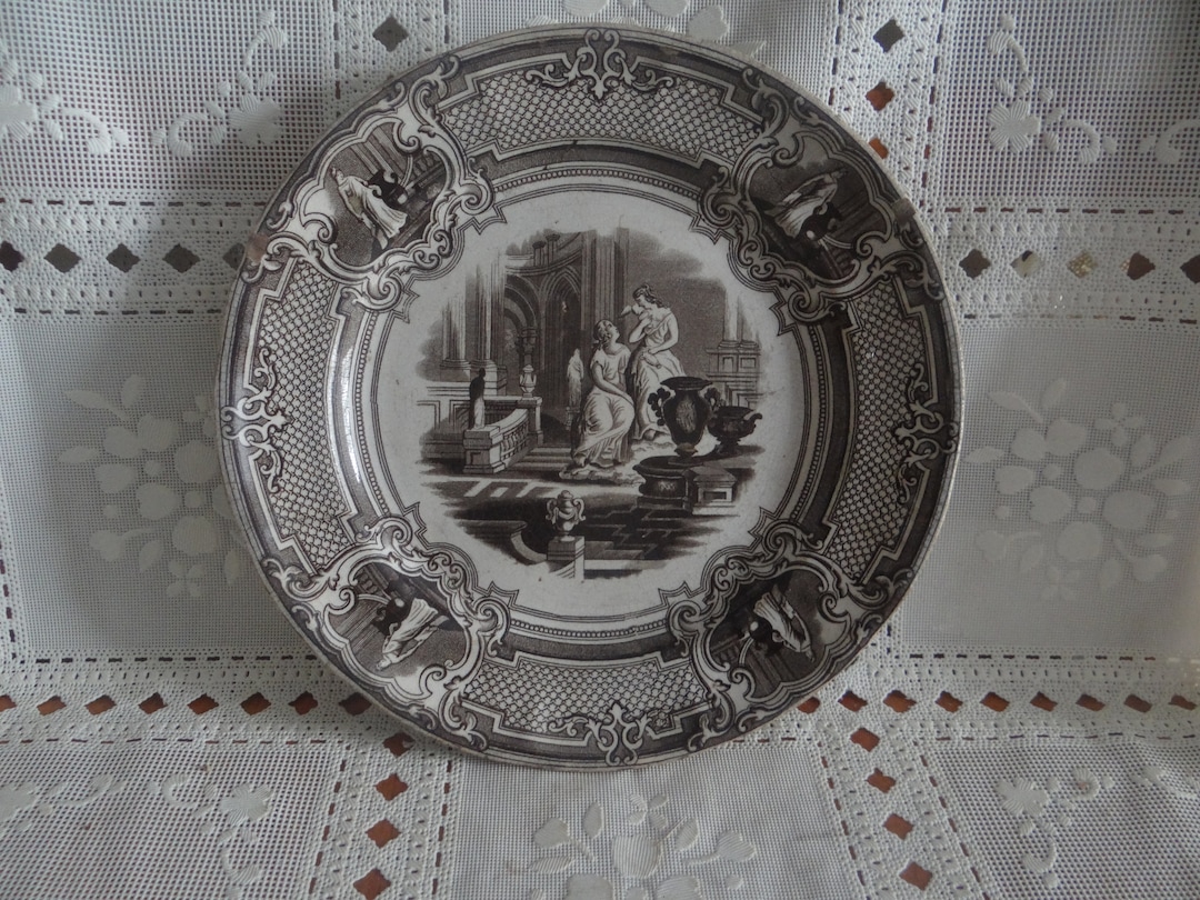 Vintage Minerva Plate PC and W on the Back - Etsy