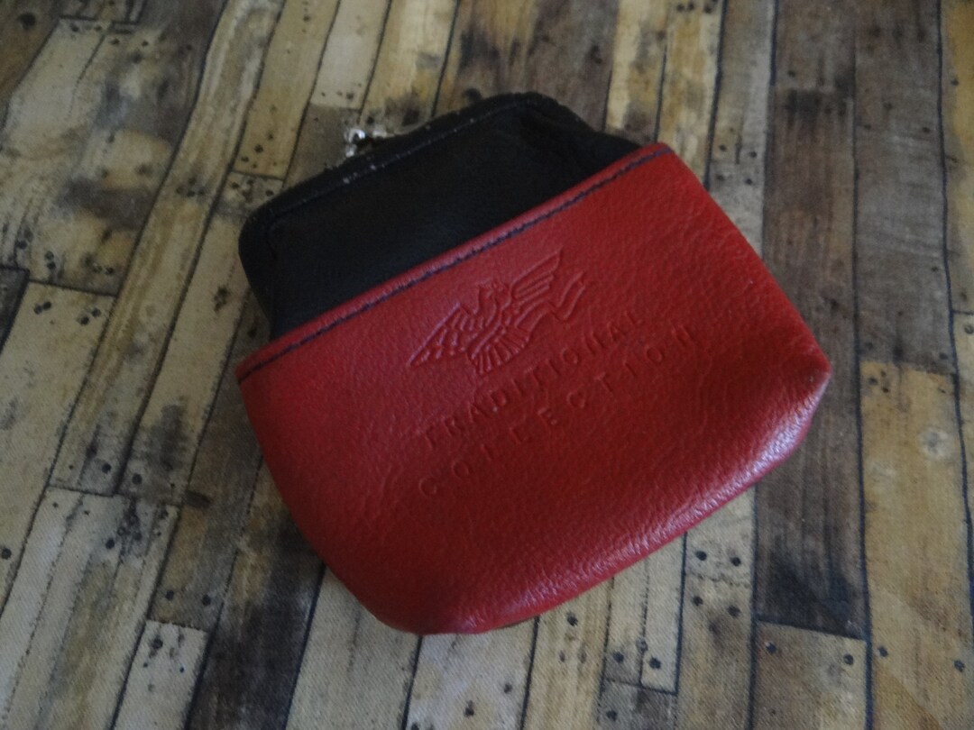 Vintage Leather Coin Purse.. Traditional Collection Embossed on It - Etsy