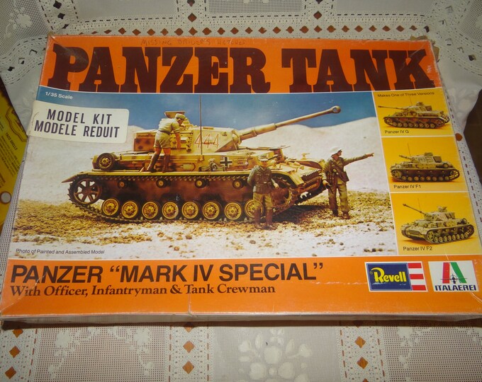 Rare Find 1976 Panzer Tank Model Kit 1/35 Scale.. Mark IV Special ...