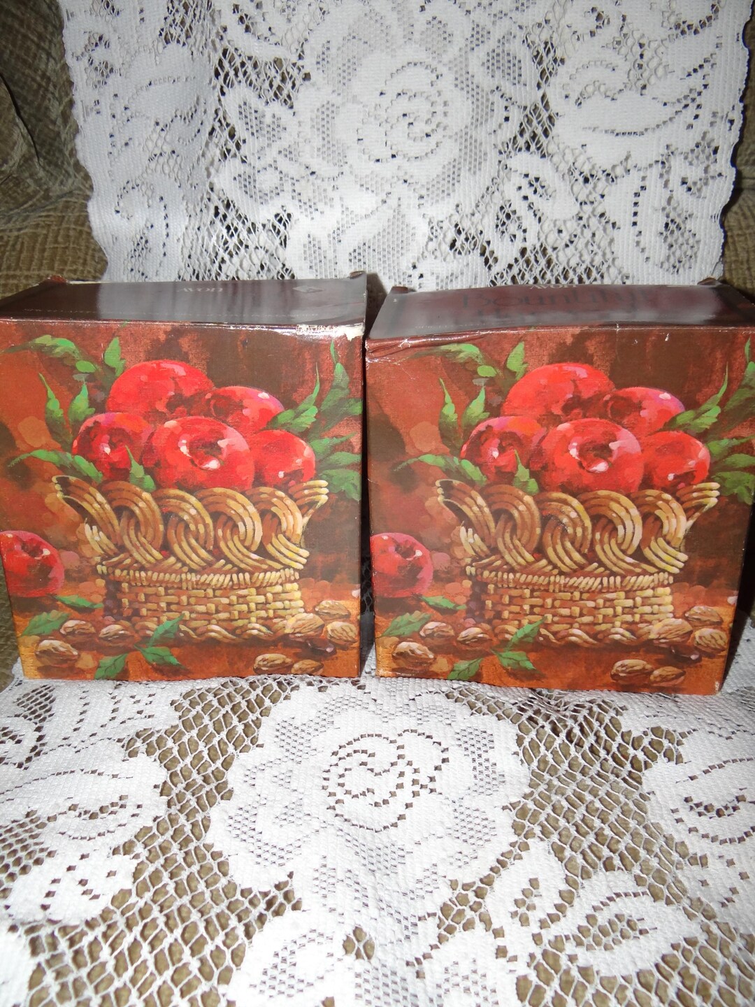 Two Vintage Avon Bountiful Harvest Spiced Apple Pomander..price and ...