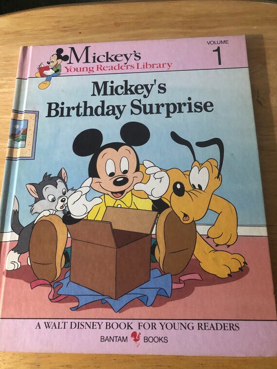 Vintage Walt Disney..beginning Reader Book Mickeys Birthday - Etsy
