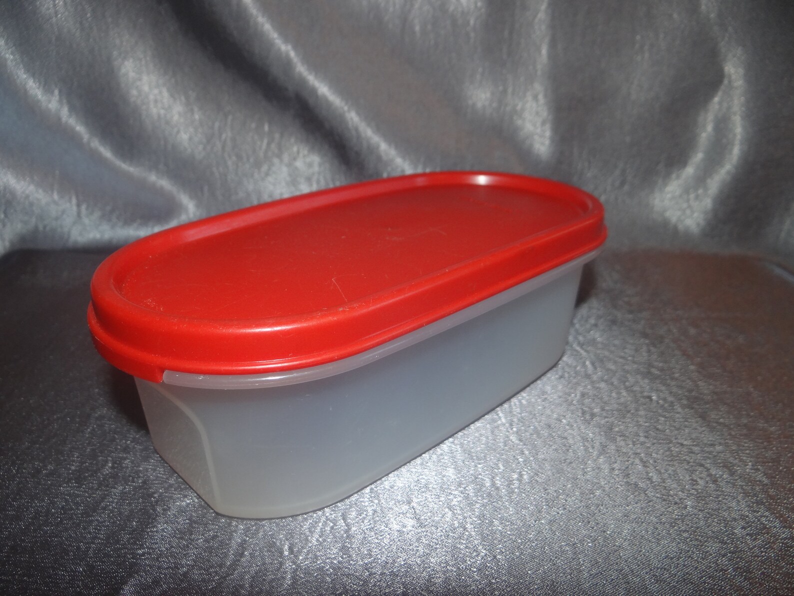 Vintage Tupperware Container With Red Oval Top - Etsy