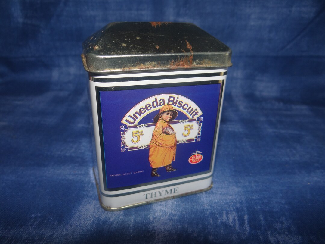 Vintage Mini Tin From Uneeda Biscuits/thyme From the Tin Box Co.. One ...