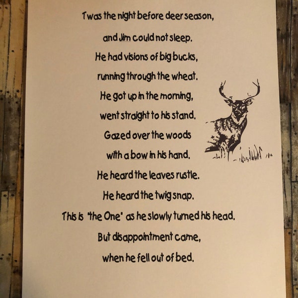 Deer Poem - Etsy