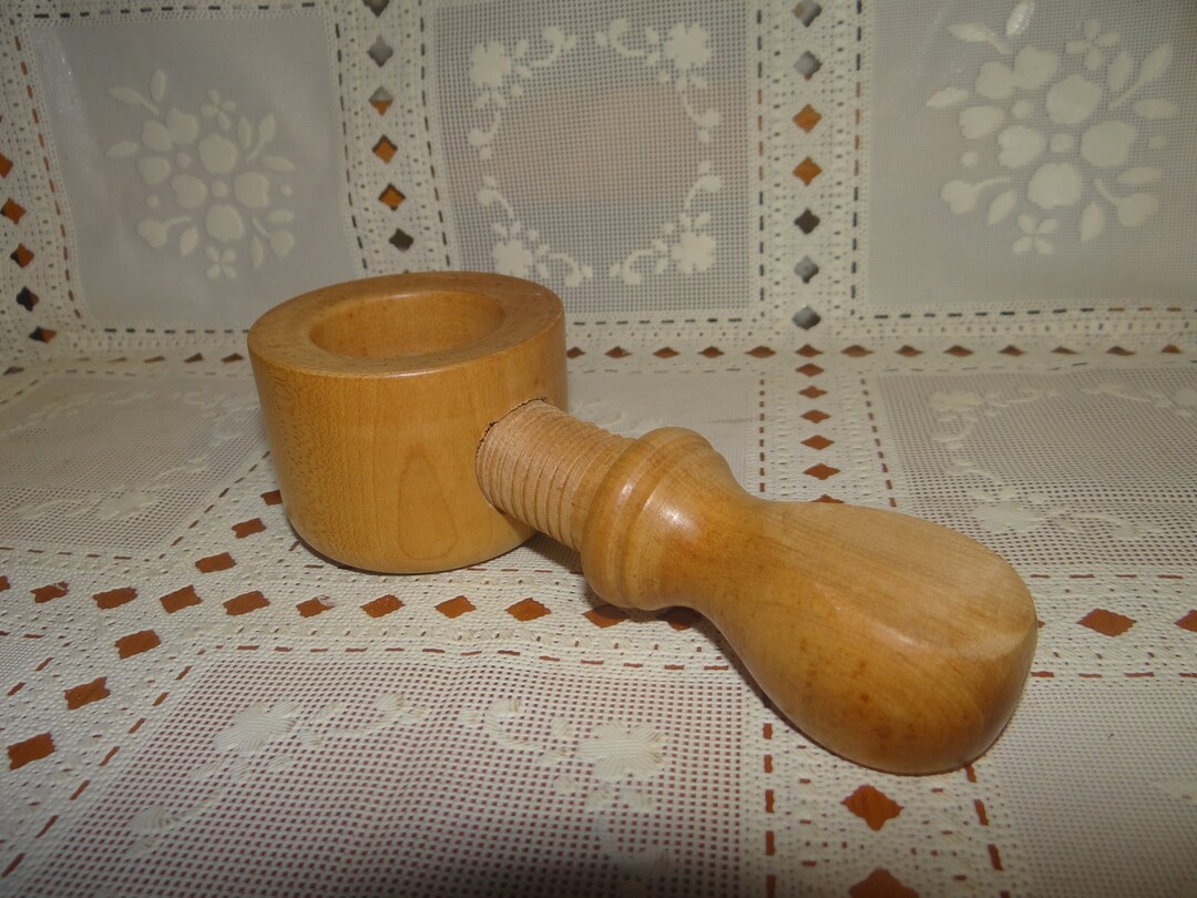 Vintage All Wood Screw Type Nut Cracker - Etsy