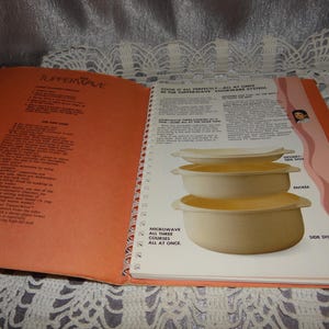 Vintage Tupperware Stacked Cooked Meals Cookbook.. Important Info in ...