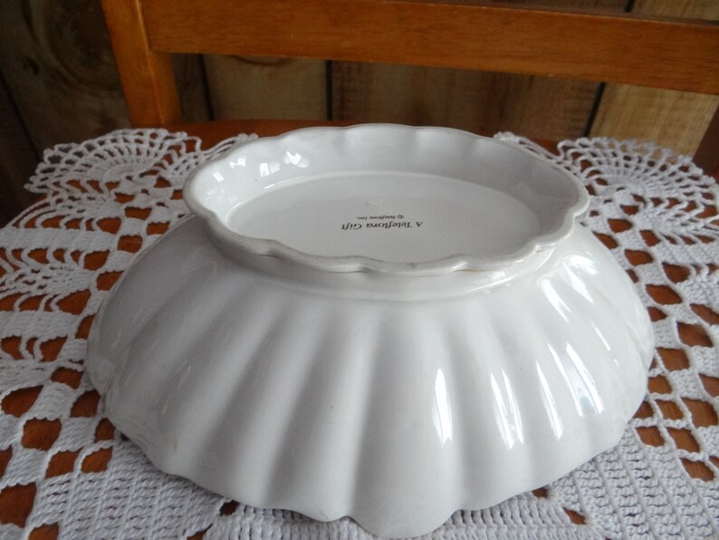 Vintage Teleflora Gift Ceramic Scalloped Bowl.... 24K Gold - Etsy