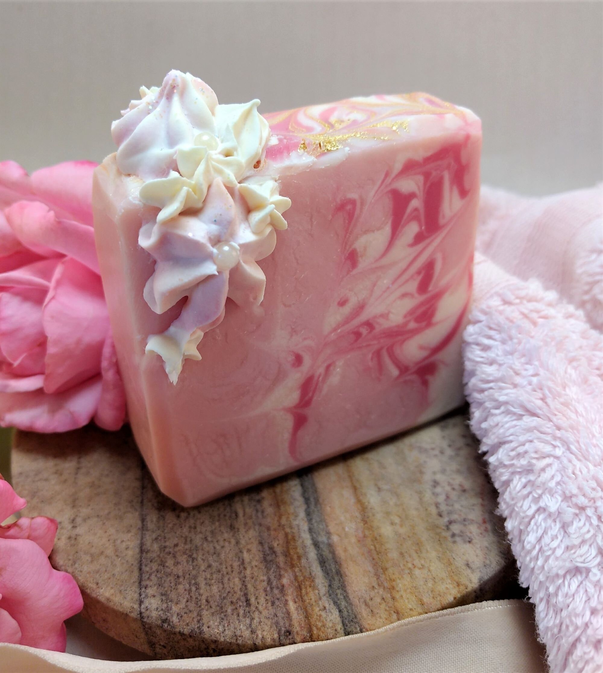 Rose Soap T Box Handcrafted Soap Floral Soap Artisan Etsy