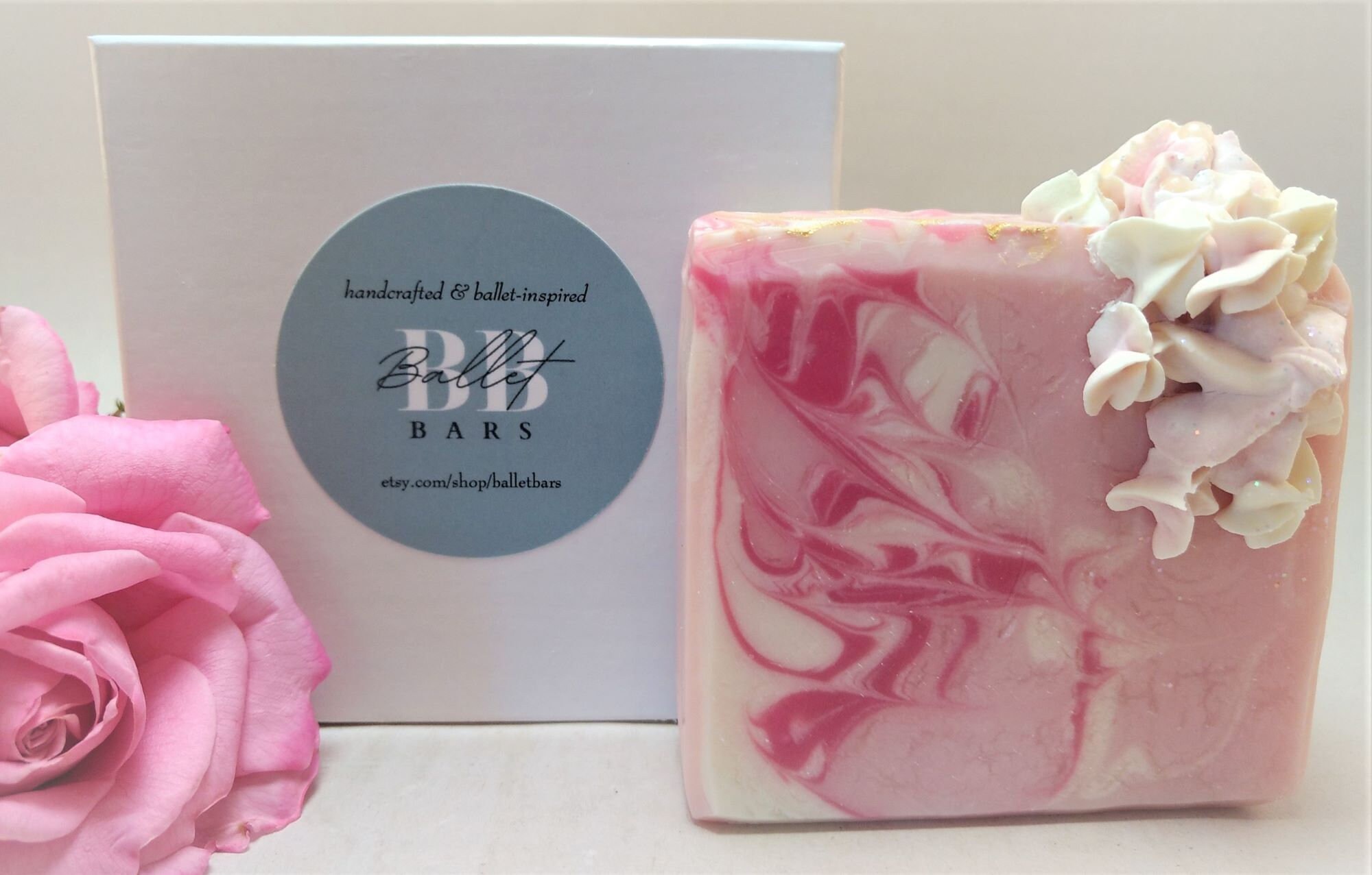 Rose Soap T Box Handcrafted Soap Floral Soap Artisan Etsy