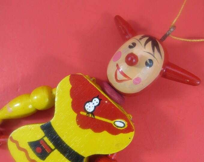 Vintage Wooden Pull String Puppet Jumping Jack Made in Austria - Etsy