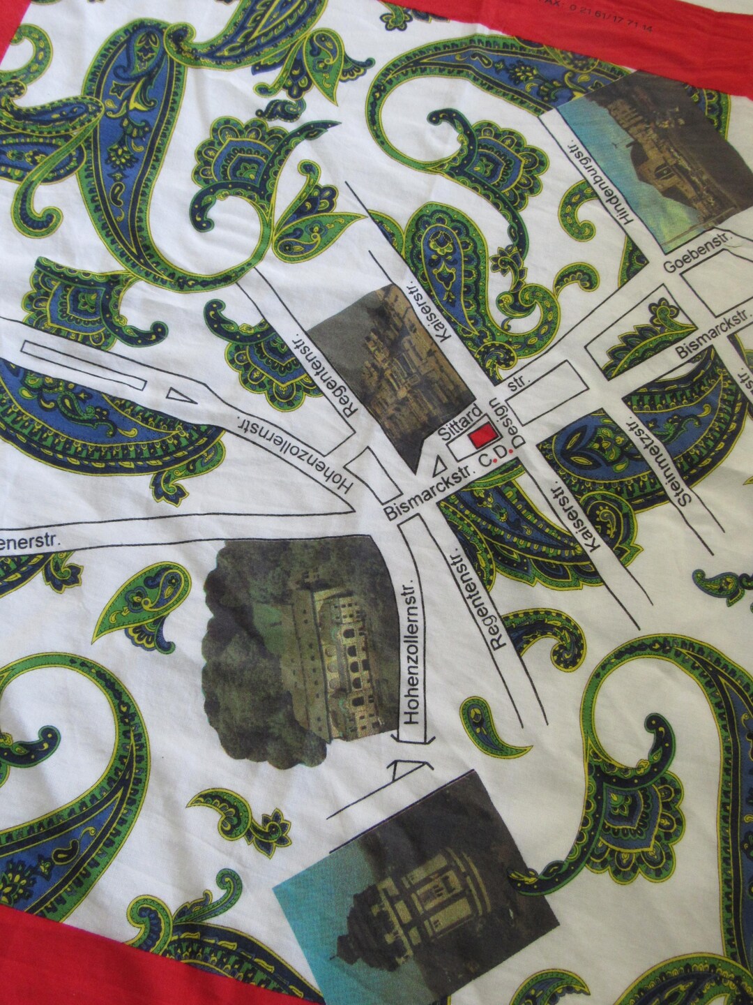 Vintage German Street Scarf Hamburg - Etsy
