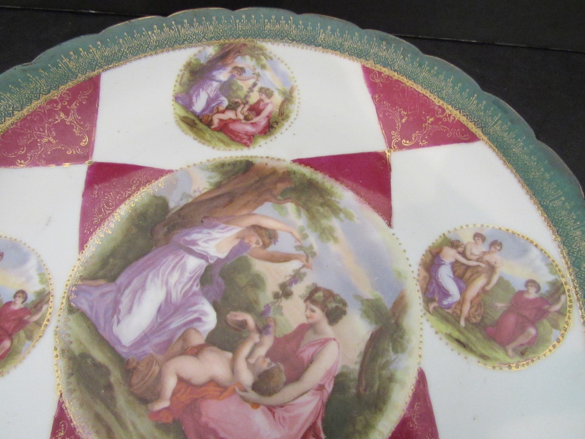 Vintage Porcelain Collectible Wall Plate NEO CLASSICAL BAROQUE Style - Etsy