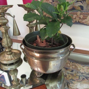 Vintage Solid Brass Footed Cache Pot Planter - Etsy