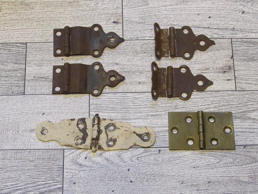 Antique Chipped Paint Hinge/brass Hinge EACH Hardware Crafting DIY - Etsy
