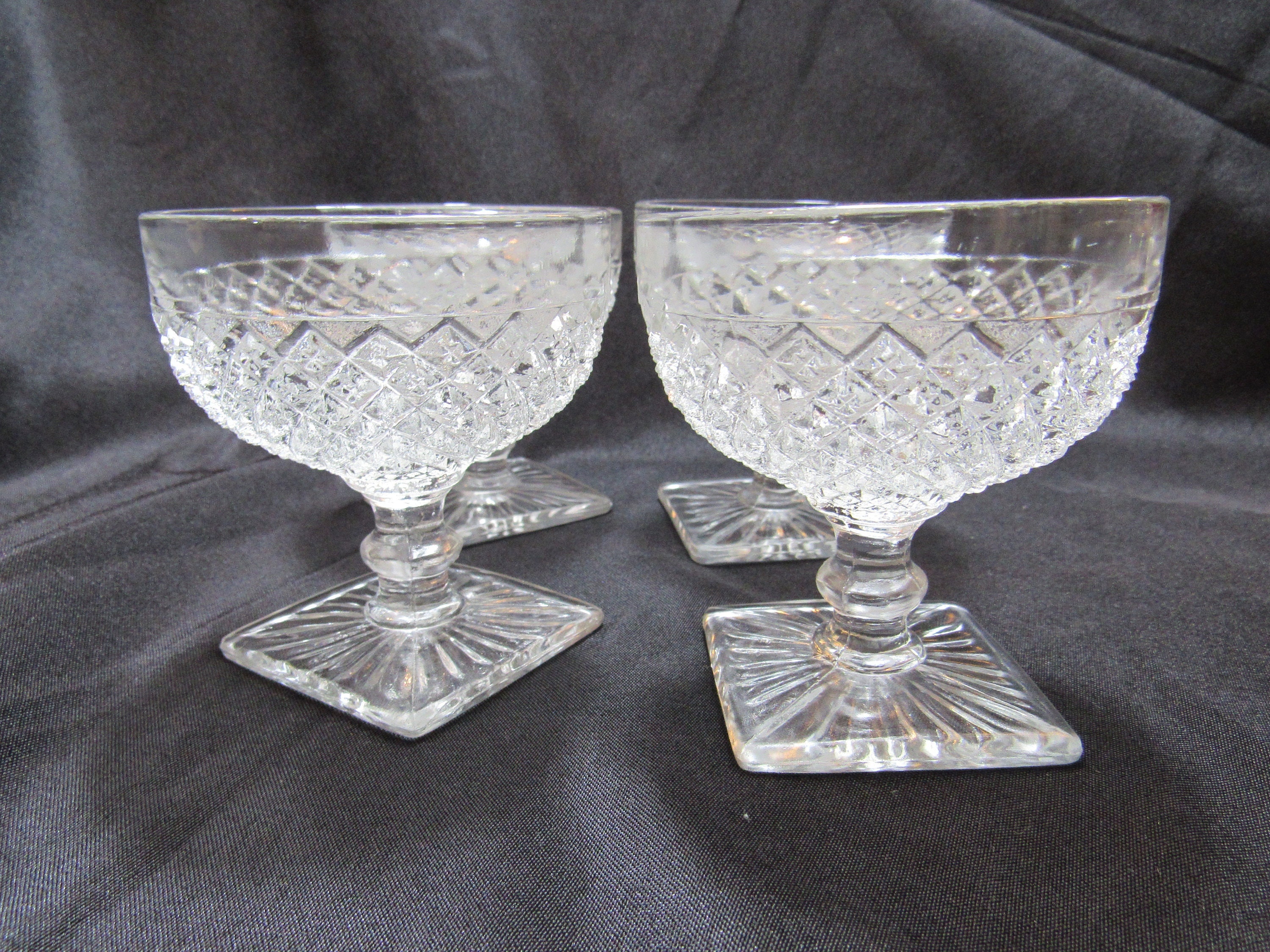 Vintage EAPG Coupes Westmoreland English Hobnail Low Sherbet Dessert ...