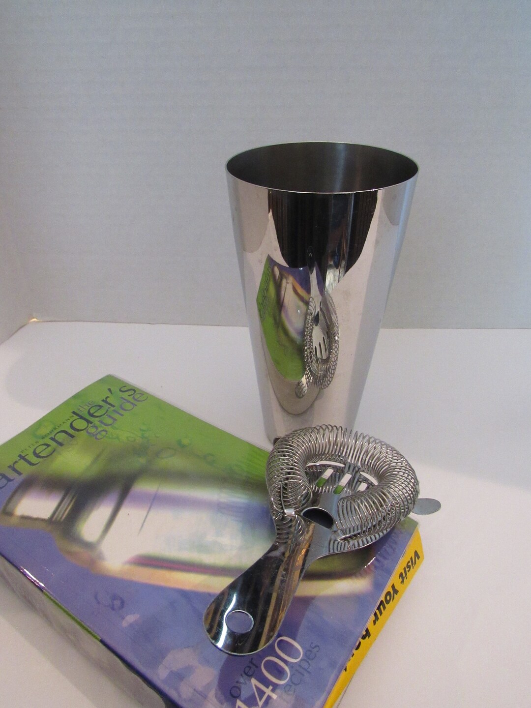 Vintage Mid-century Stainless-steel Cocktail Mixer - Etsy