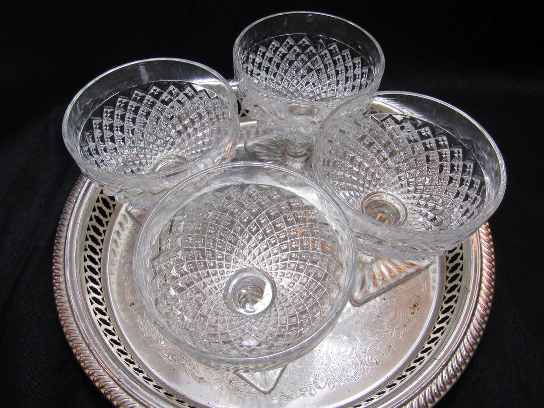 Vintage EAPG Coupes Westmoreland English Hobnail Low Sherbet Dessert ...