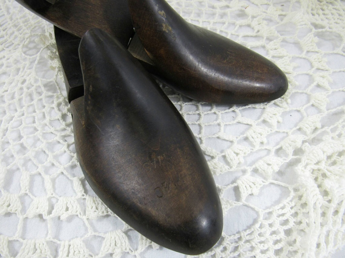Antique Wood Shoe Forms 9.5 Wooden Shoe Forms Stretchers Shoe Molds - Etsy