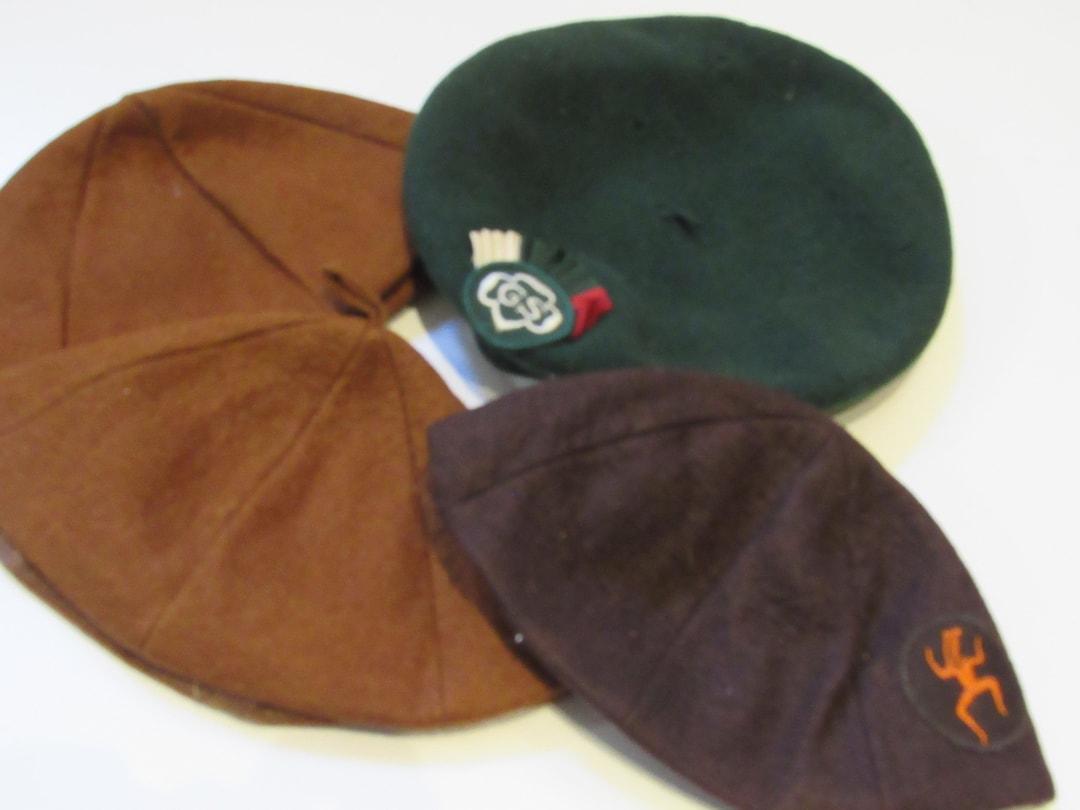 Antique Authentic GIRL SCOUT Beret or BROWNIE Beanie or Bolo Each - Etsy