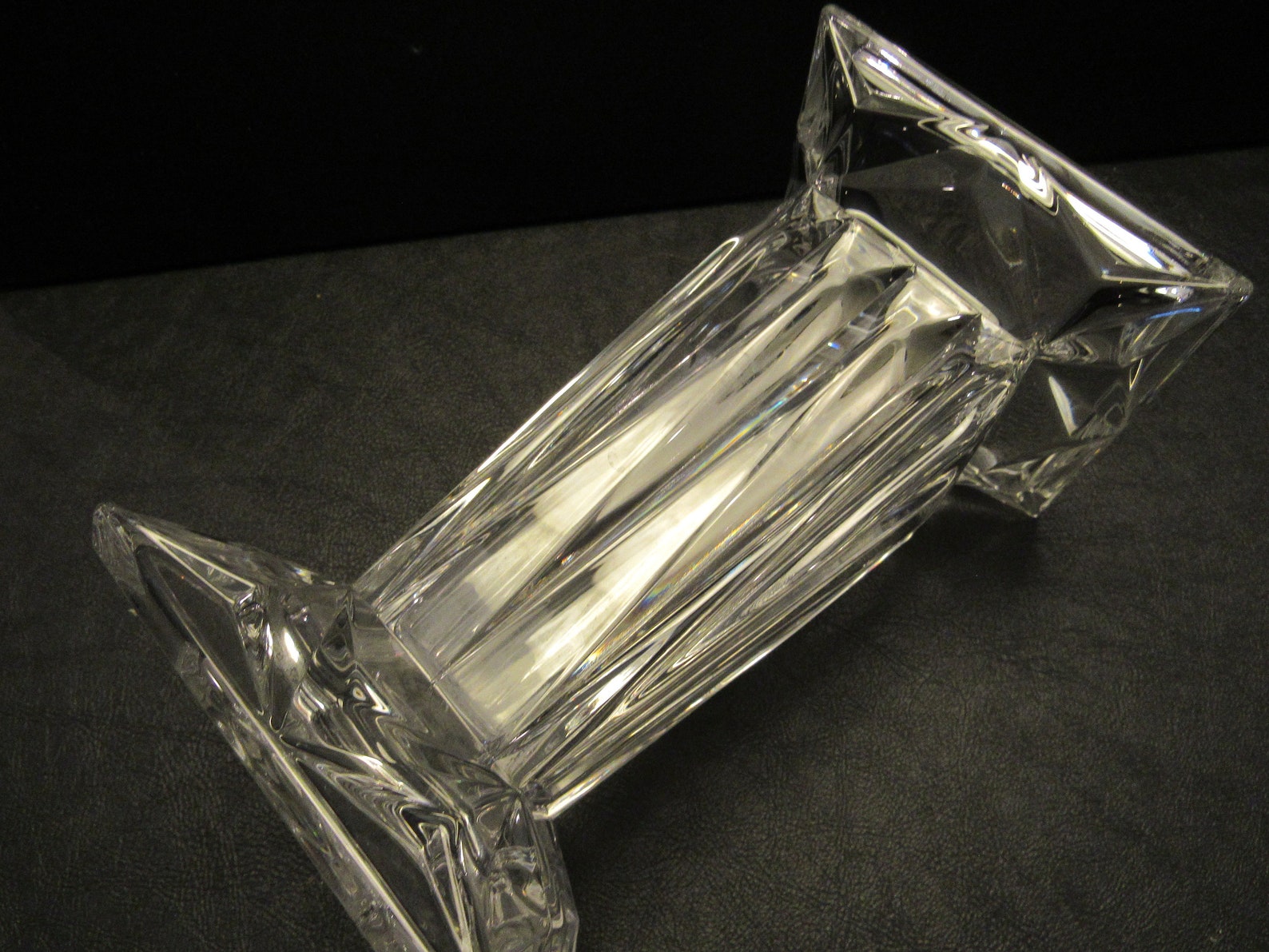 Vintage Lead Crystal Vase Column Style Flower Vase Minimalist | Etsy