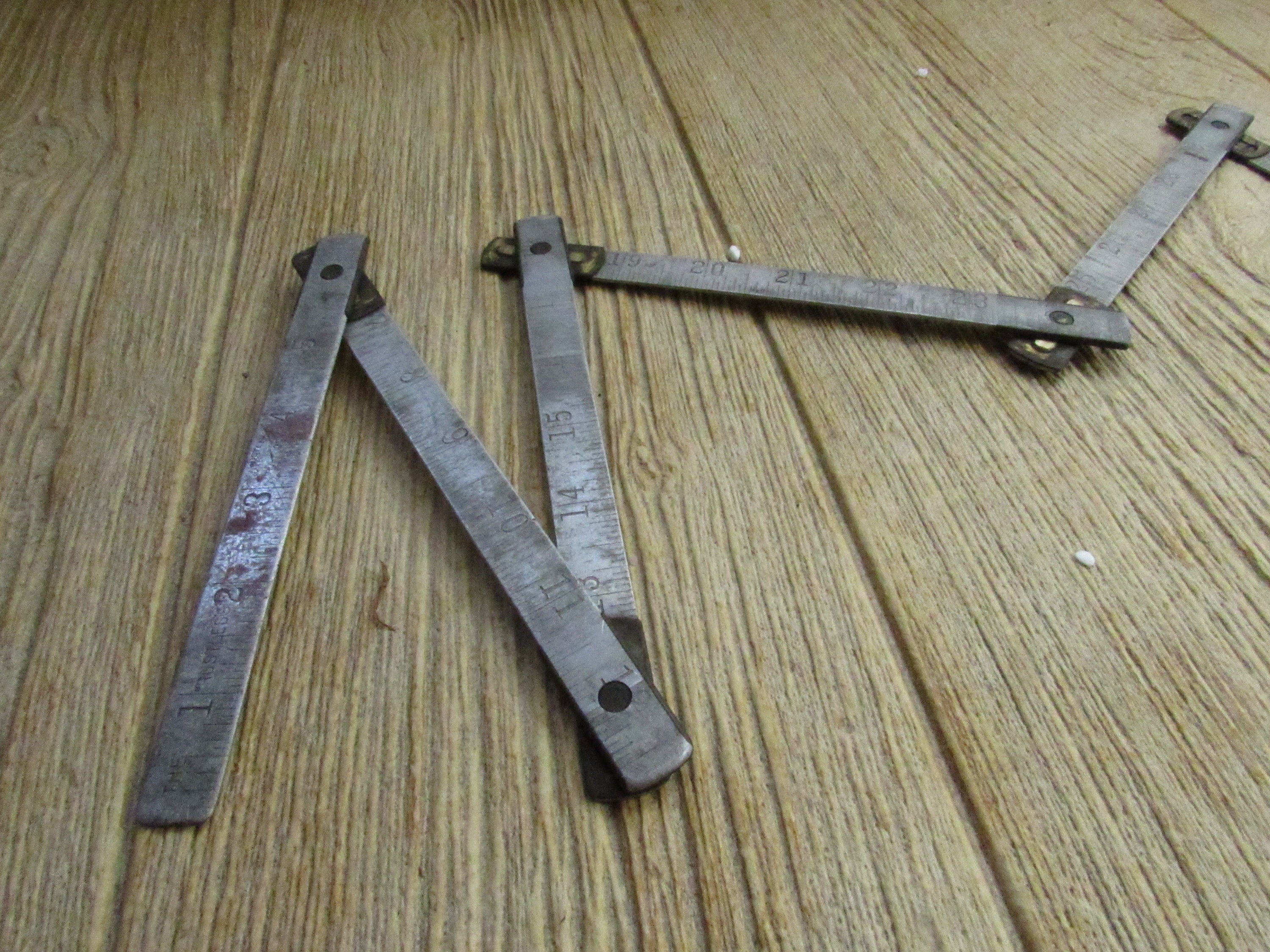 Vintage Metal Folding Ruler Zig Zag Measuring Tape the - Etsy