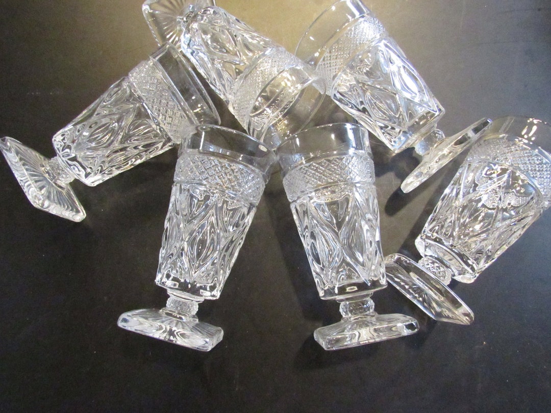 Vintage Imperial Glass Cape Cod Juice Champagne Glasses EAPG Set of 4 ...