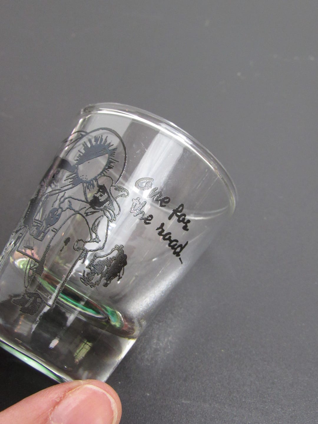Vintage Kitschy Western Cowboy Shot Glass Hong Kong "one for the Road ...