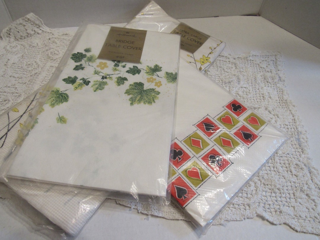 Vintage Party Paper Table Cover Vintage Hallmark in Package Bridge ...