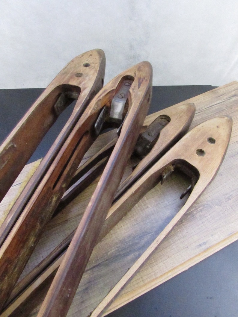 Antique Wooden Weaving Shuttles Metal Tip Textile Loom - Etsy