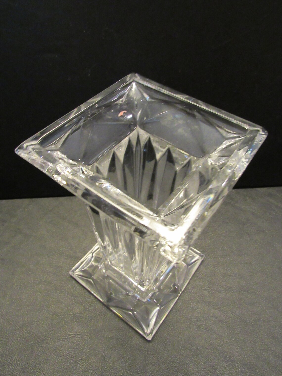 Vintage Lead Crystal Vase Column Style Flower Vase Minimalist - Etsy