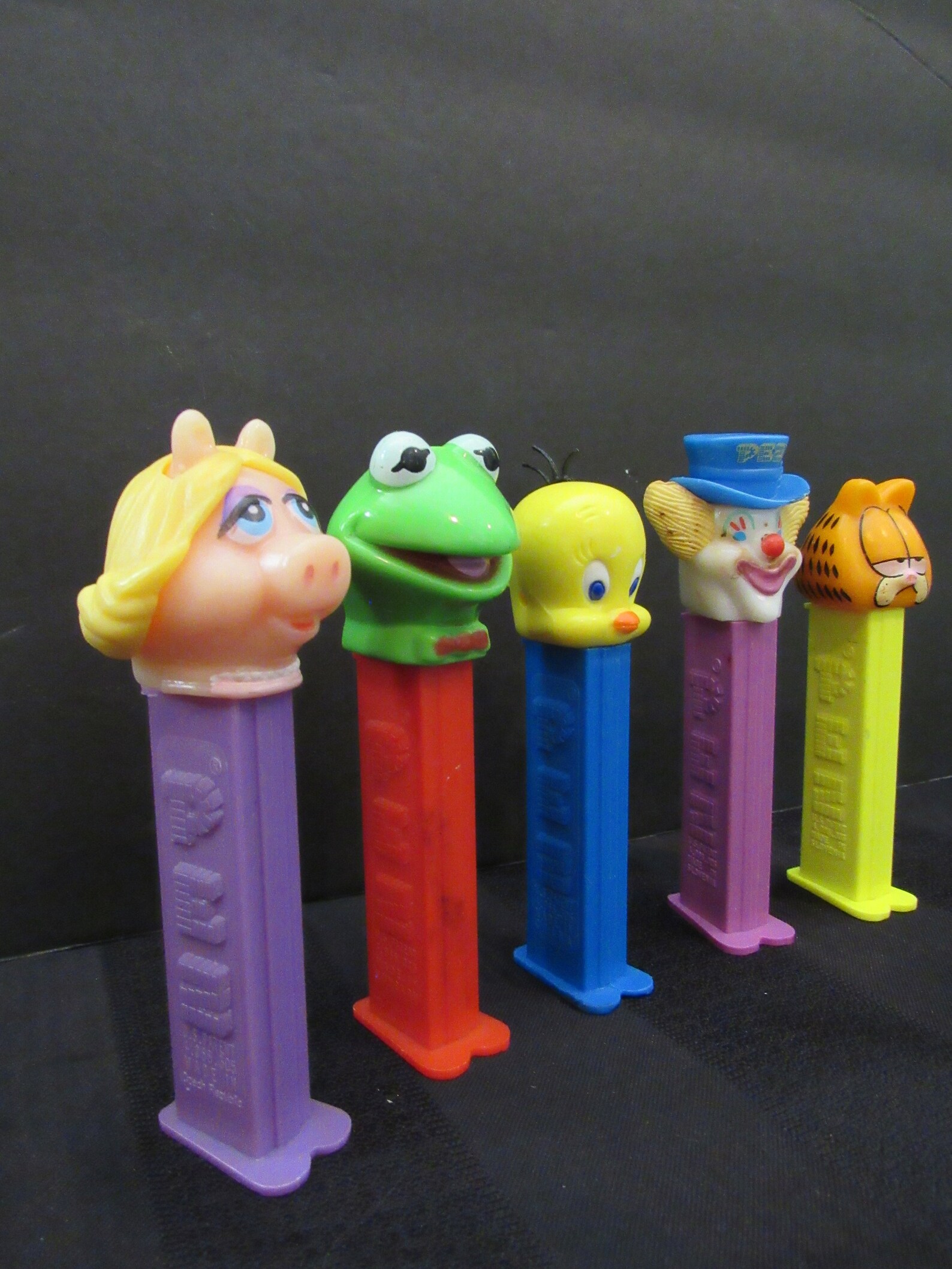 Vintage Kermit Miss Piggy Tweety Garfield Clown PEZ Candy Dispensers ...