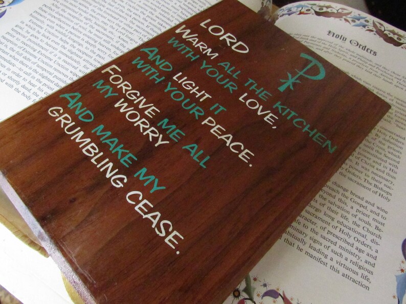 Vintage Rustic Kitchen Prayer Wall Sign Kitschy Wall Plaque Etsy