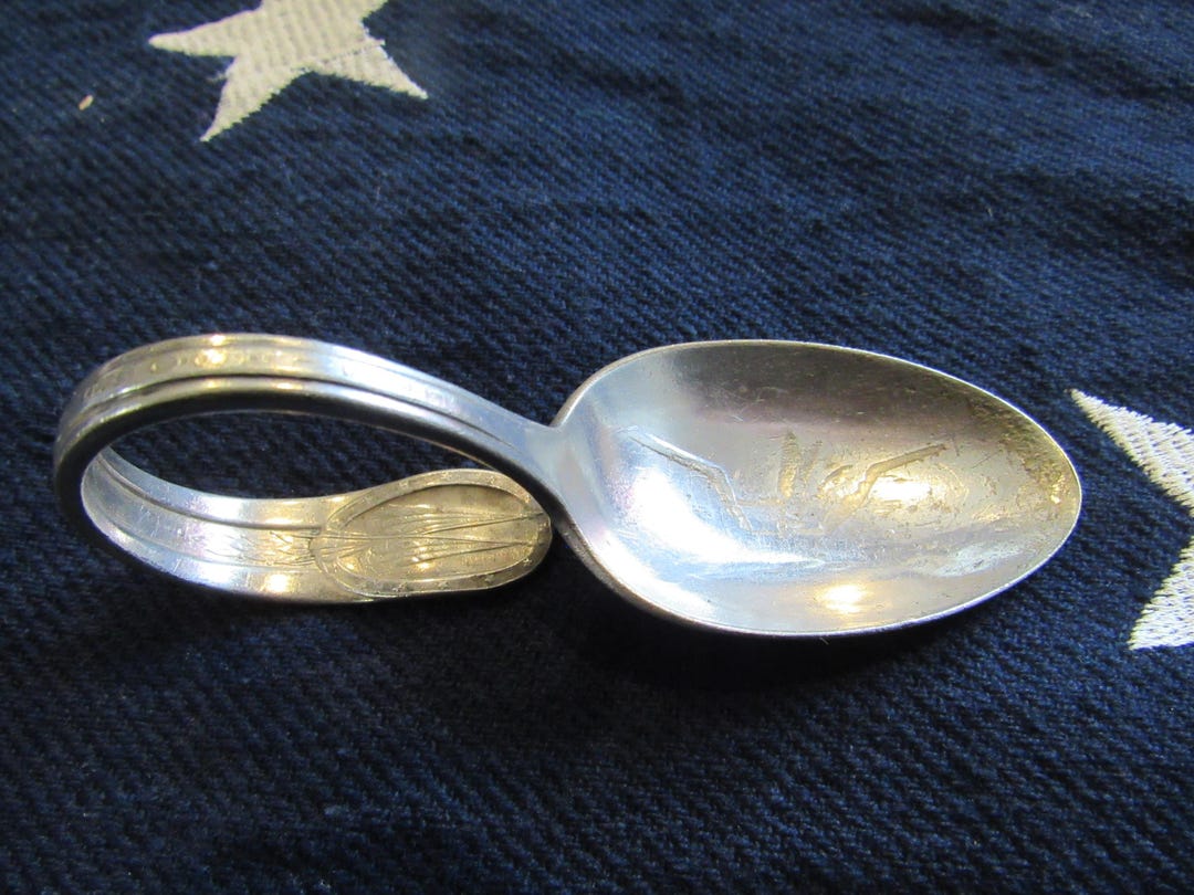 Antique Silverplate Theodore Roosevelt Spoon Upcycled to Baby Spoon - Etsy