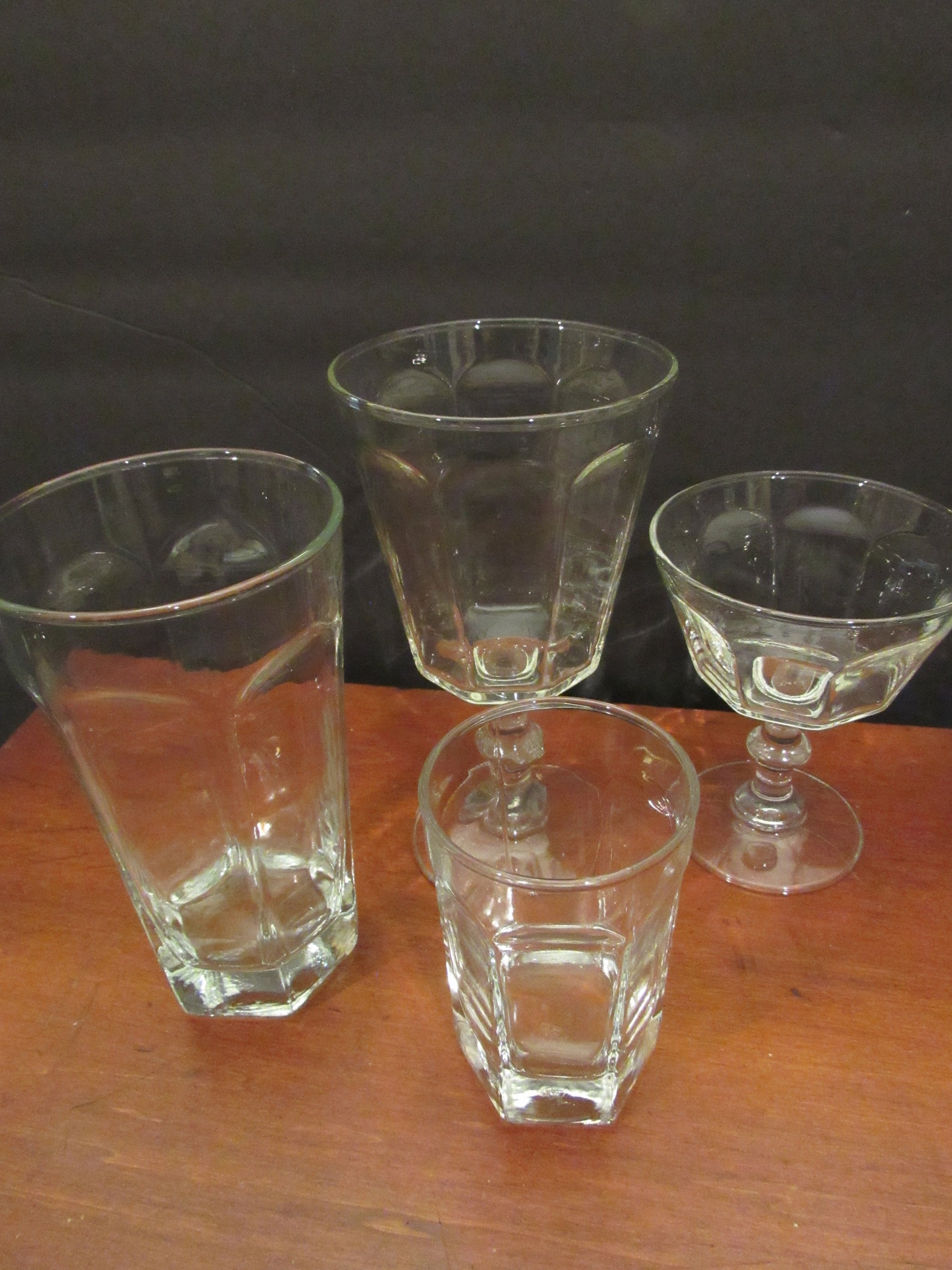 Vintage Anchor Hocking Coupe Glasses COURTNEY CLEAR Set of 4 | Etsy