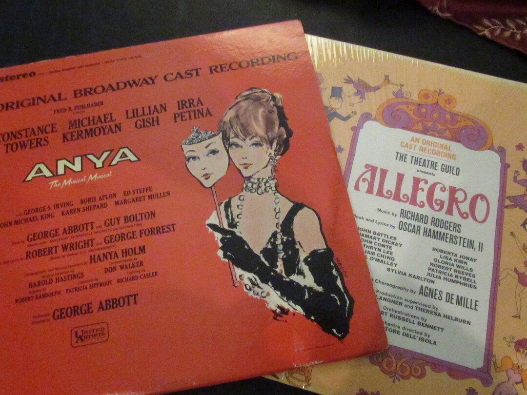 Vintage Original Broadway Cast Recording LP Anya or Allegro - Etsy