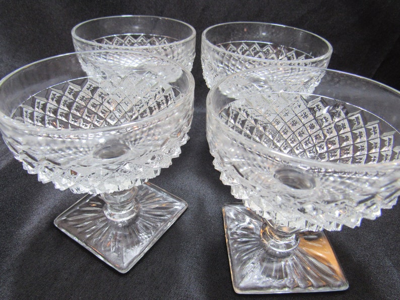 Vintage EAPG Coupes Westmoreland English Hobnail Low Sherbet Dessert ...