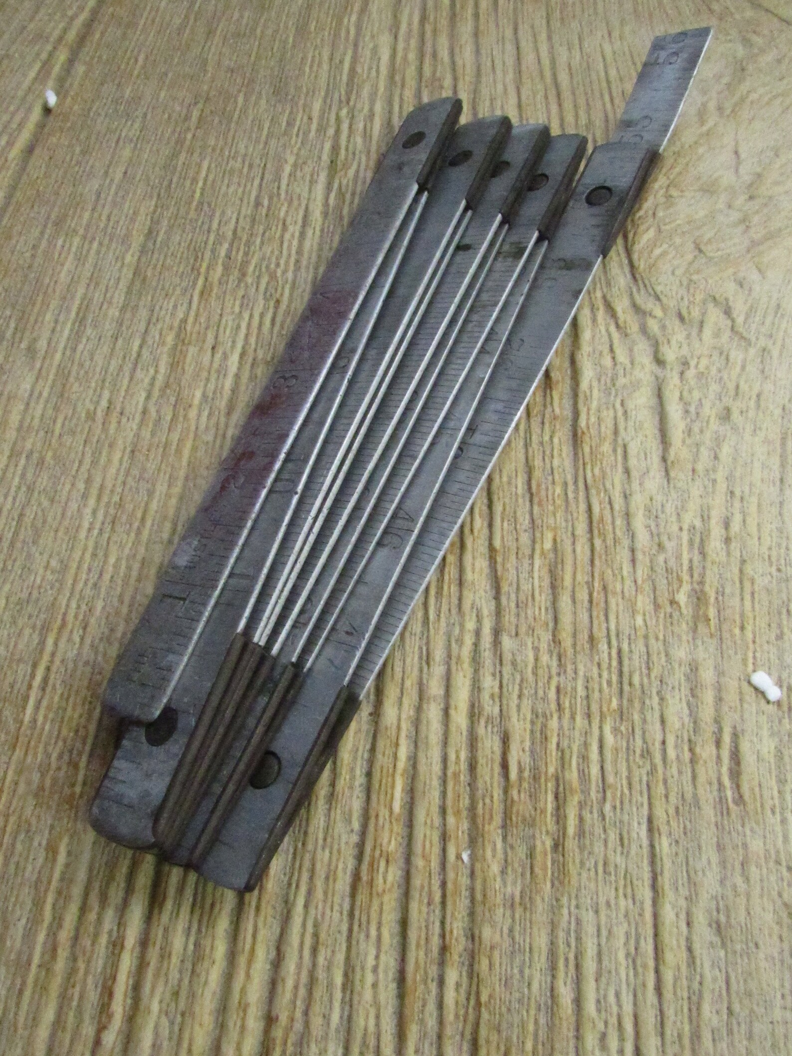 Vintage Metal Folding Ruler Zig Zag Measuring Tape the - Etsy