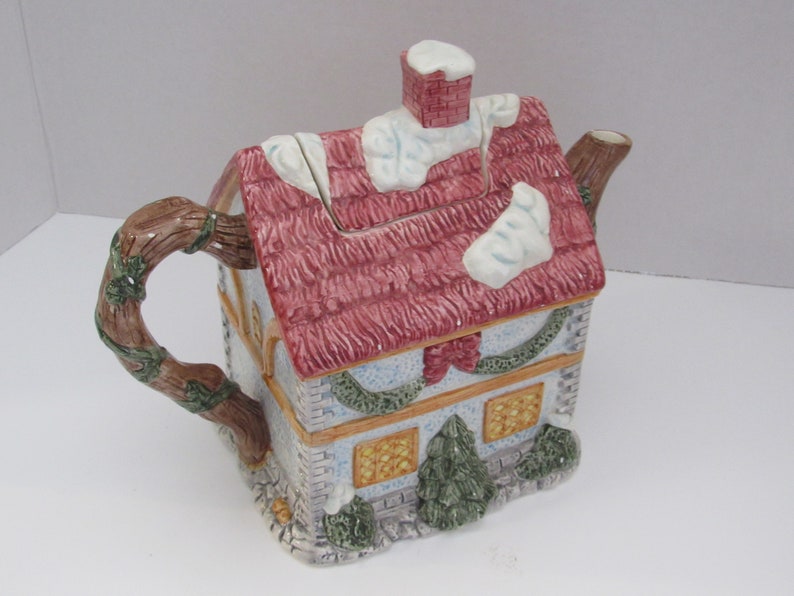 Vintage Musical English Cottage HOUSE TEAPOT Music Box - Etsy