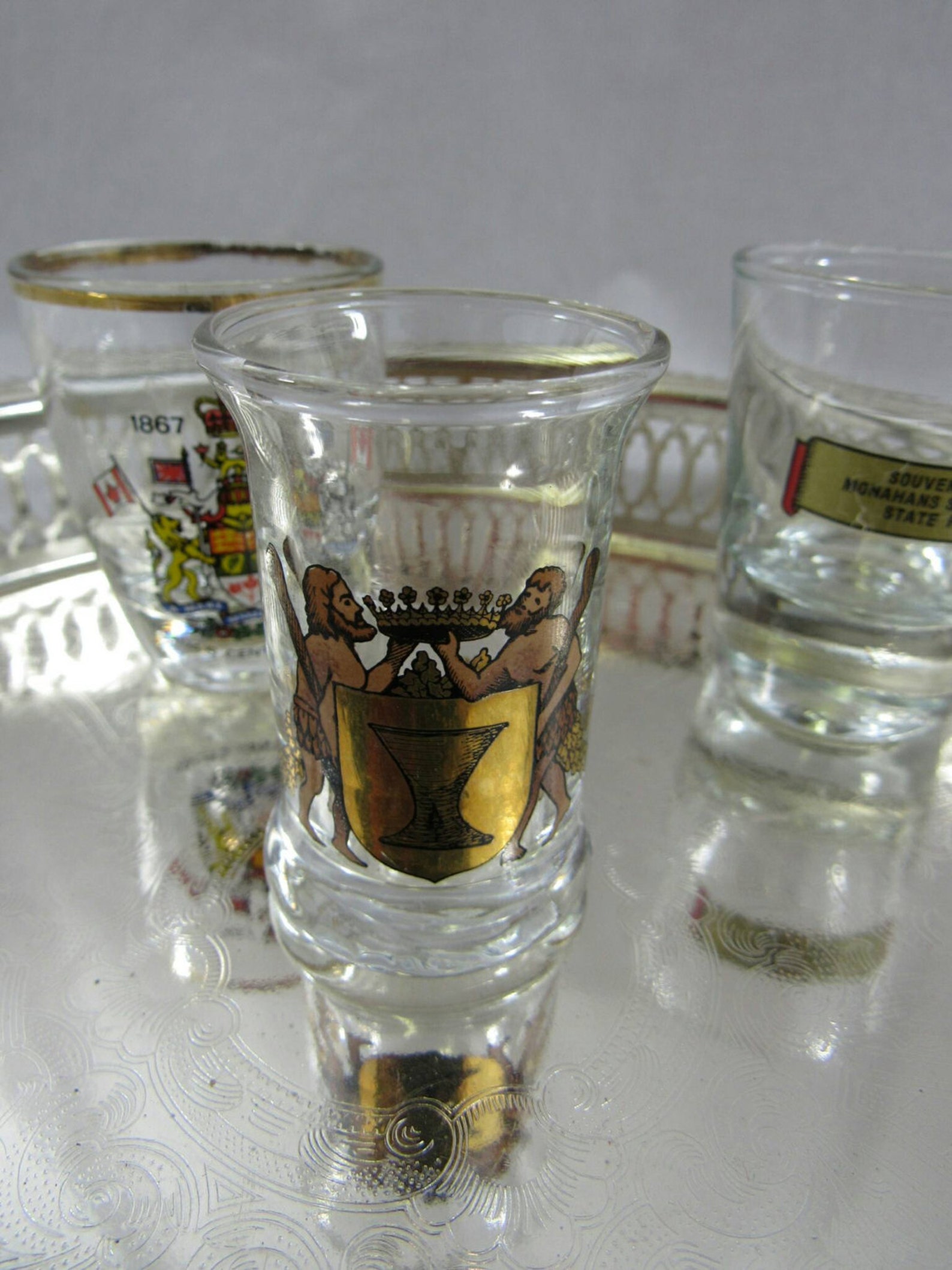 Vintage Lot Shot Glasses Set of 3 Souvenir Shot Glasses Canada - Etsy