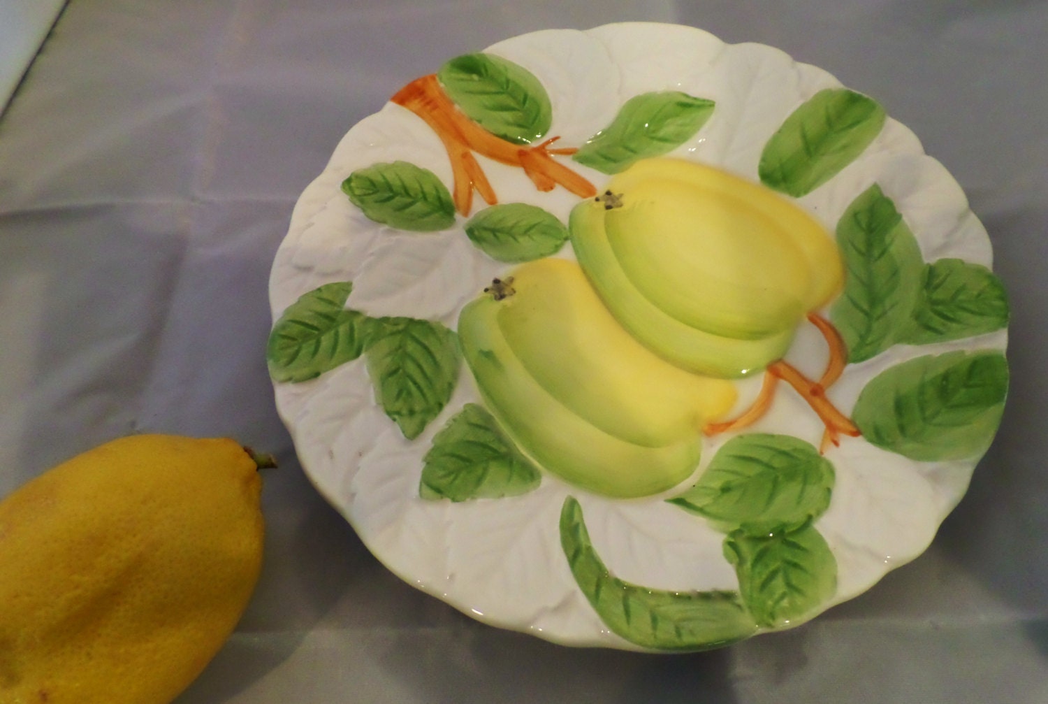 Vintage Lemons Serving Plate Fruit Du Jour Shafford - Etsy