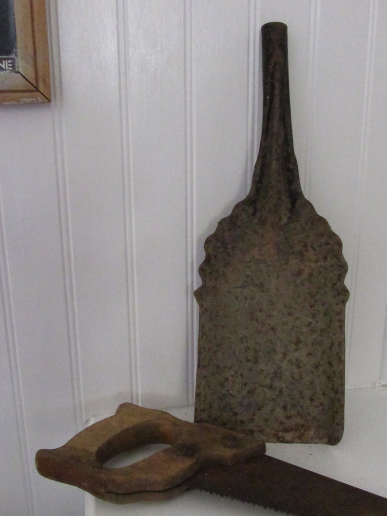 Vintage Primitive Rusty Hand Tools/hand Saw/ Ash Shovel | Etsy