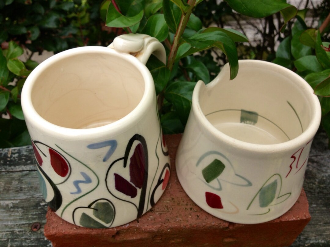 Vintage Atomic Art Pottery Coffee Mug Tea Mug Retro Abstract - Etsy